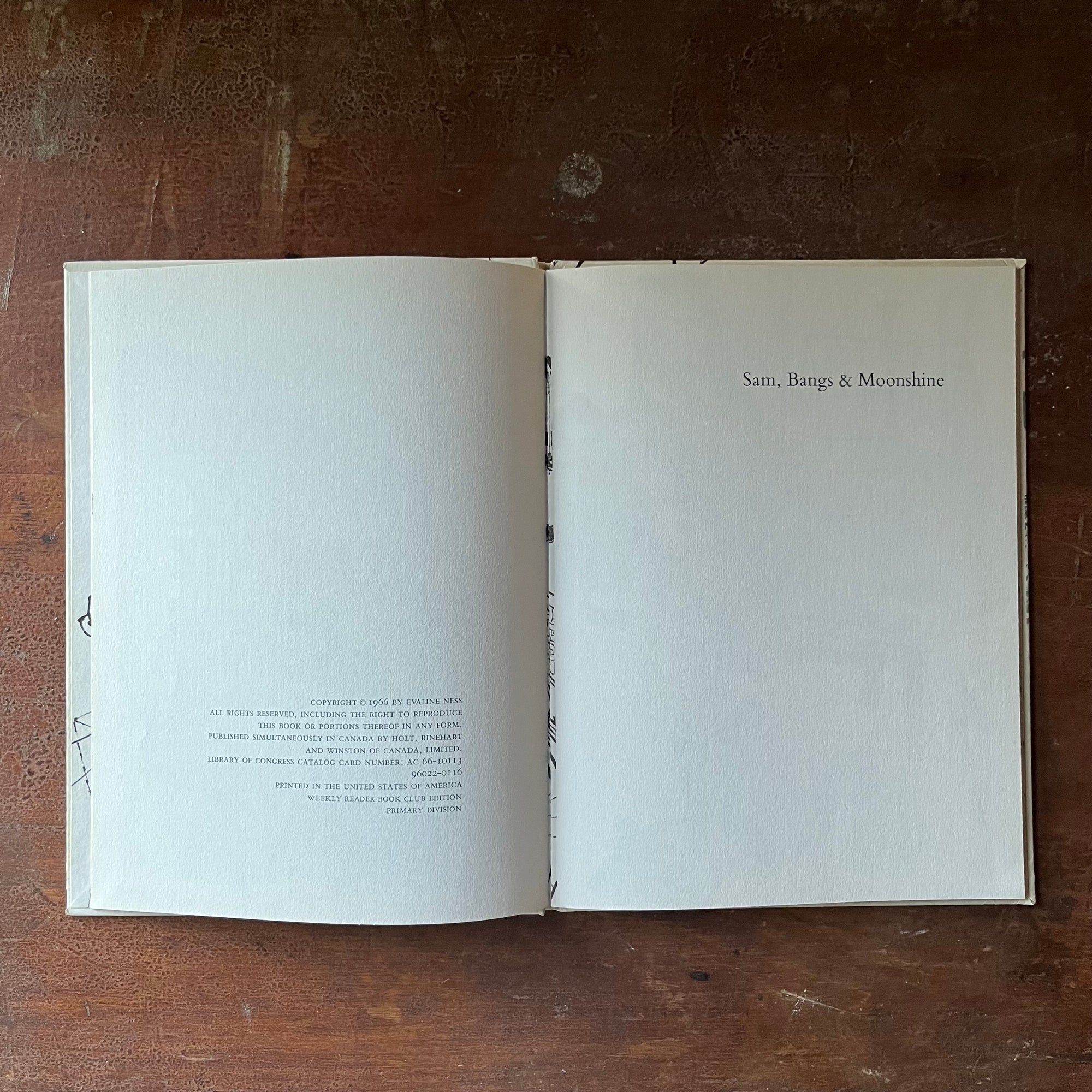 Sam, Bangs & Moonshine Written & Illustrated by Evaline Ness - 1967 Ca ...