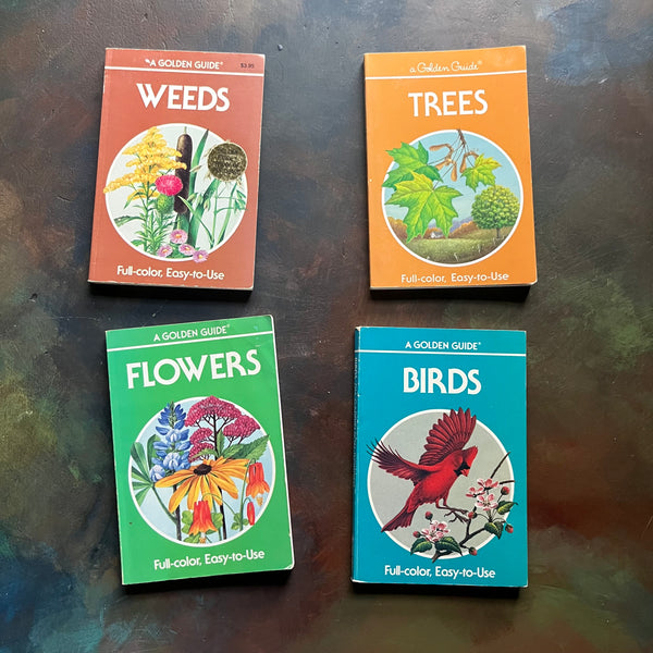 Set of 4 Golden Guide Nature Pocket Guides: Birds, Flowers, Trees, and ...