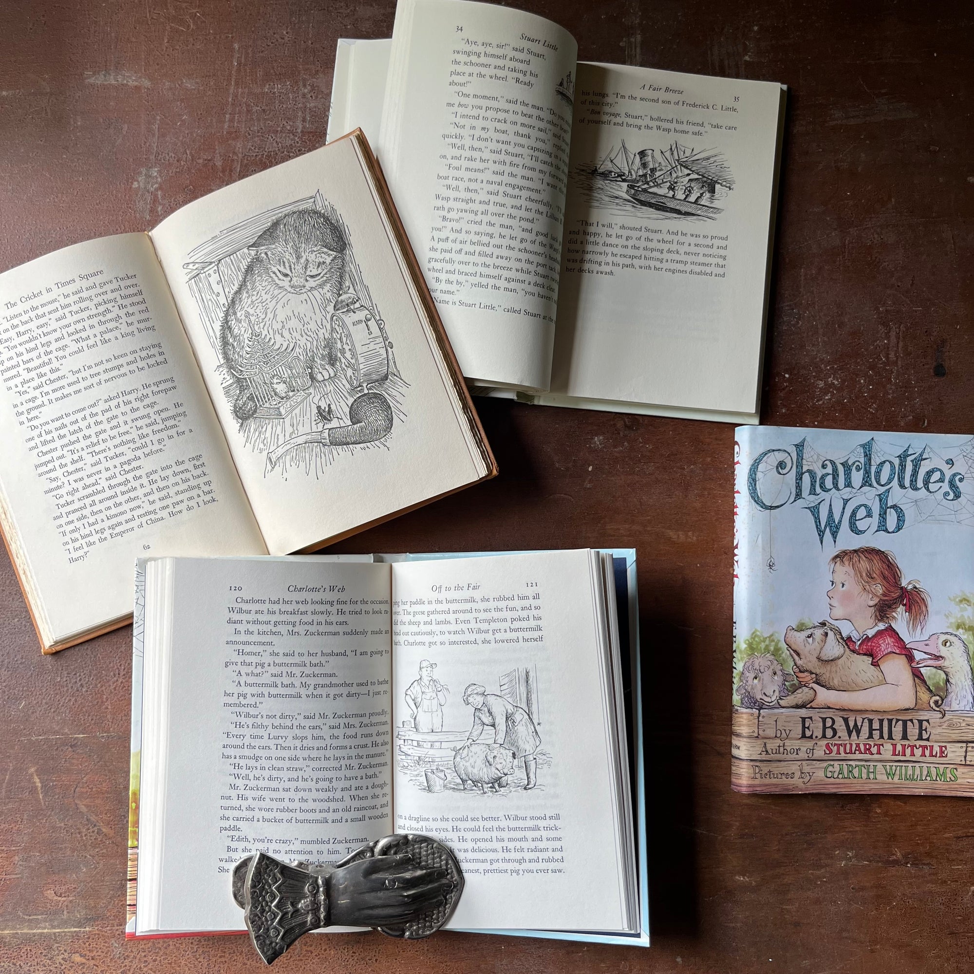 Set of Three Books Illustrated by Garth Williams: Charlotte's Web, Stu ...