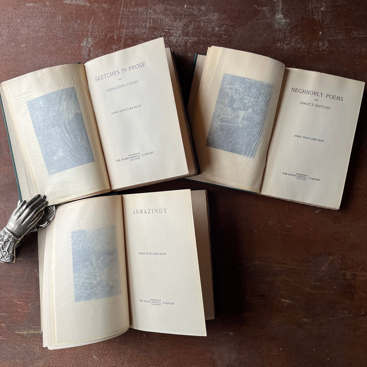 Set of Three James Whitcomb Riley Books: Sketches in Prose, Neighborly ...