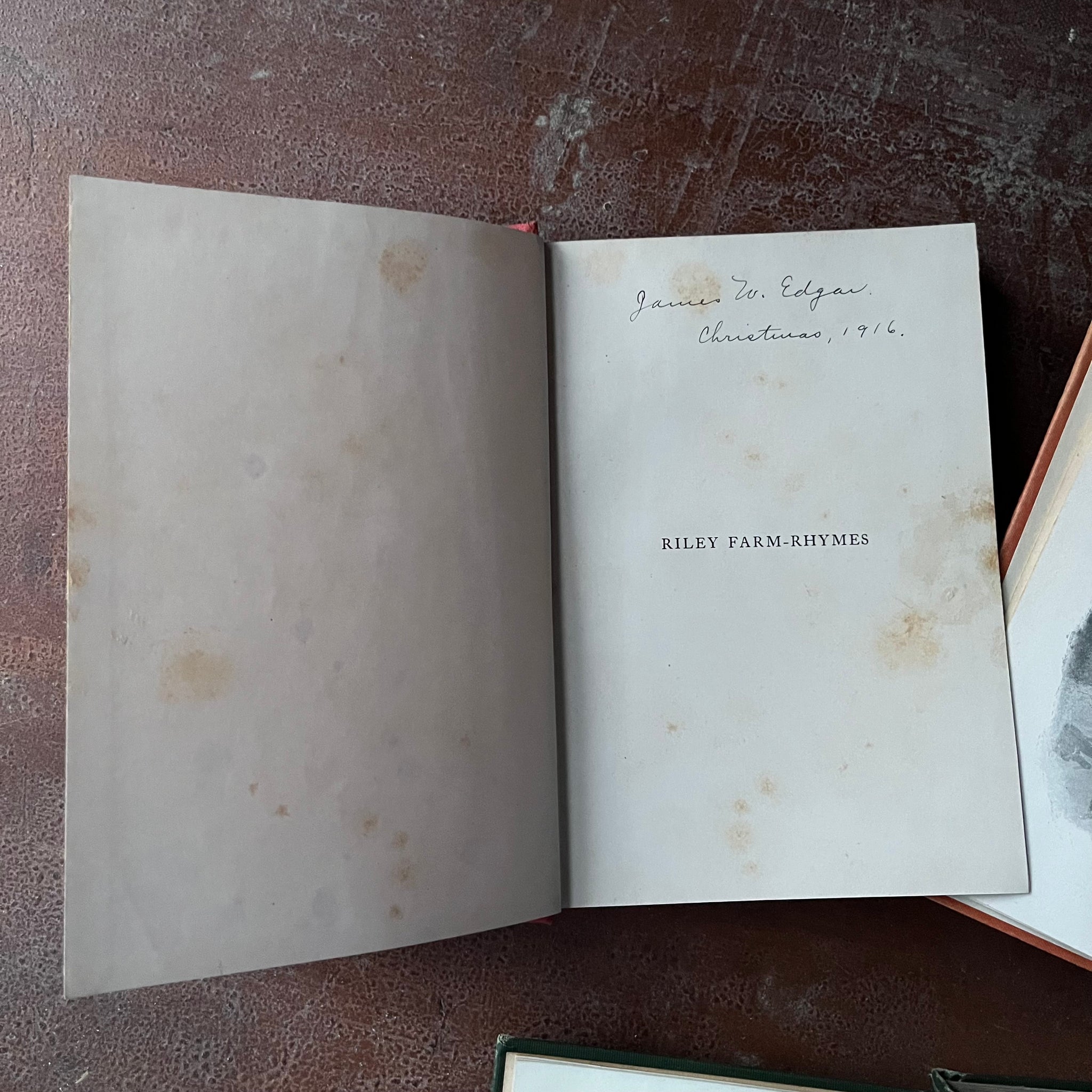 Set of Three James Whitcomb Riley Books: Riley Songs of Friendship, Ri ...