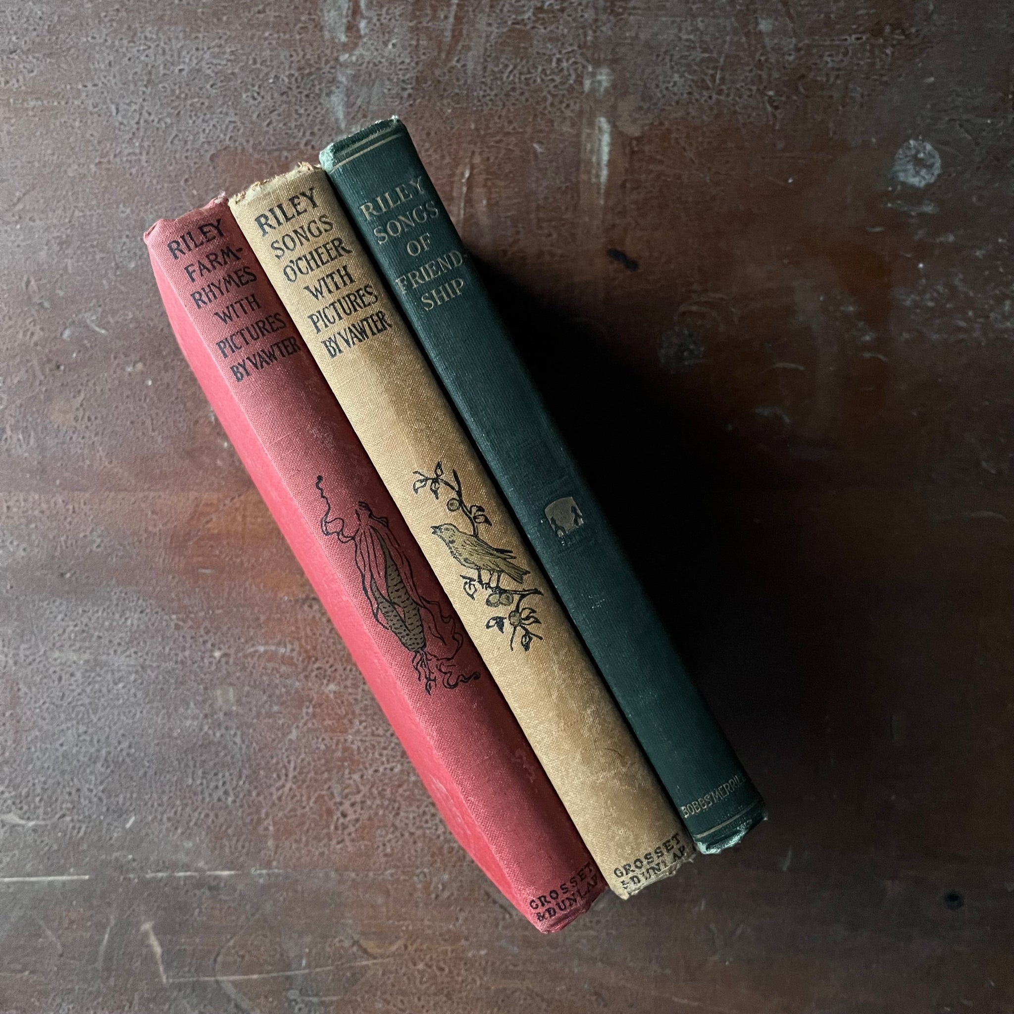 Set of Three James Whitcomb Riley Books: Riley Songs of Friendship, Ri ...