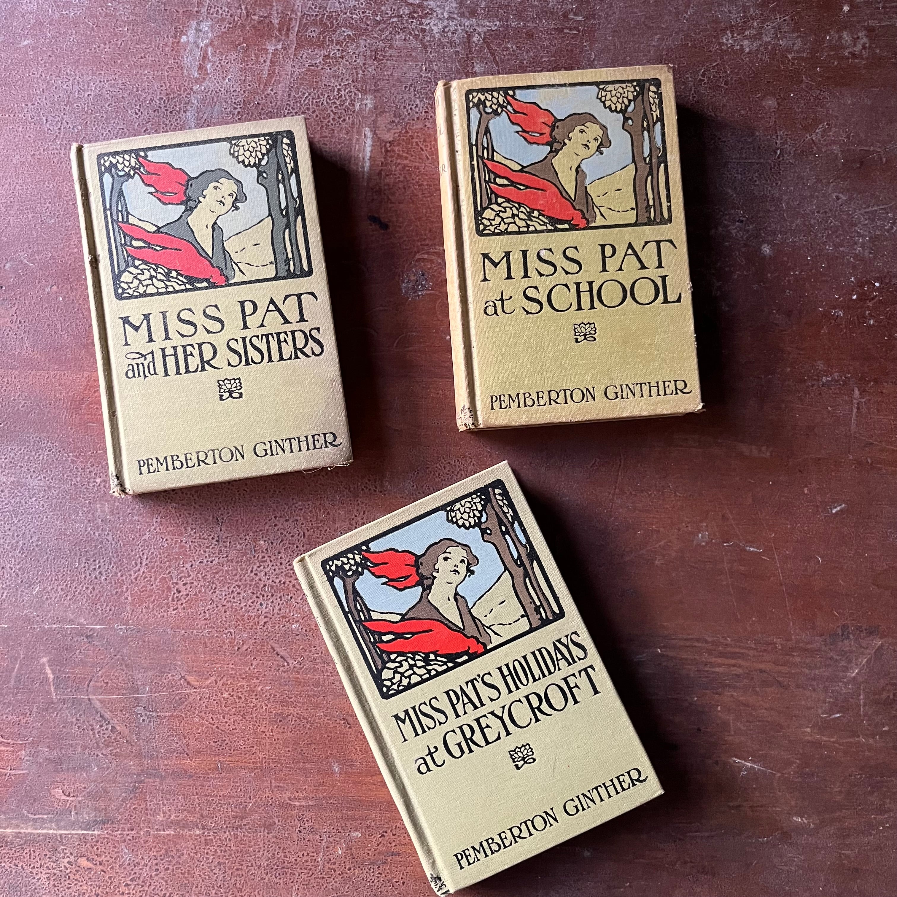 Three Miss Pat Books by Pemberton Ginther: Miss Pat at School, Miss Pa ...