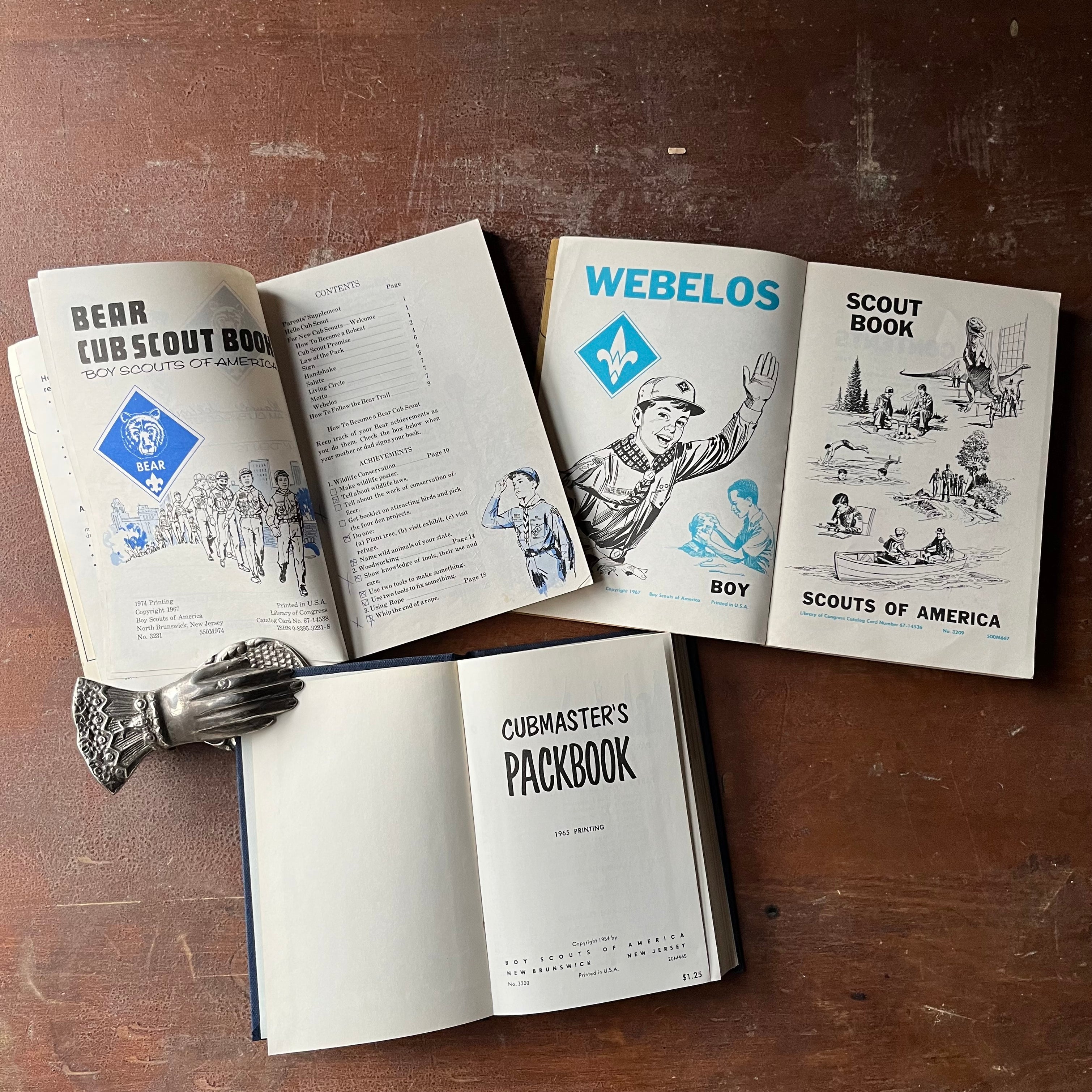 Set of Three Vintage Cub & Boy Scout Books: Webelos Scout Book, Cubmas ...