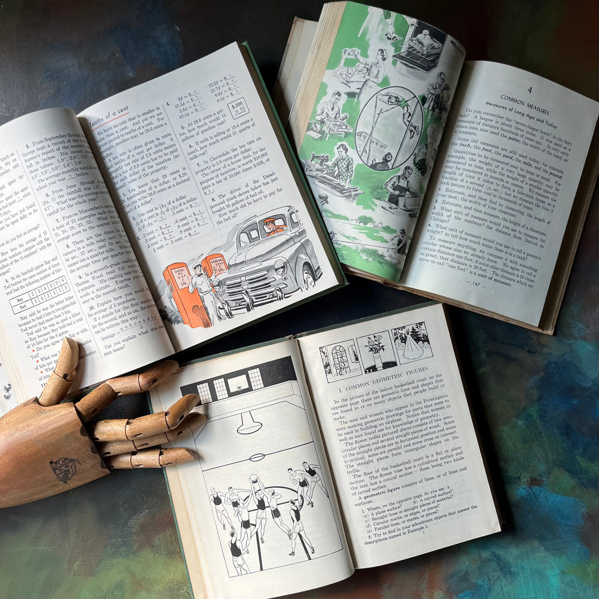 Vintage School Mathematics Book Set - Log Cabin Vintage