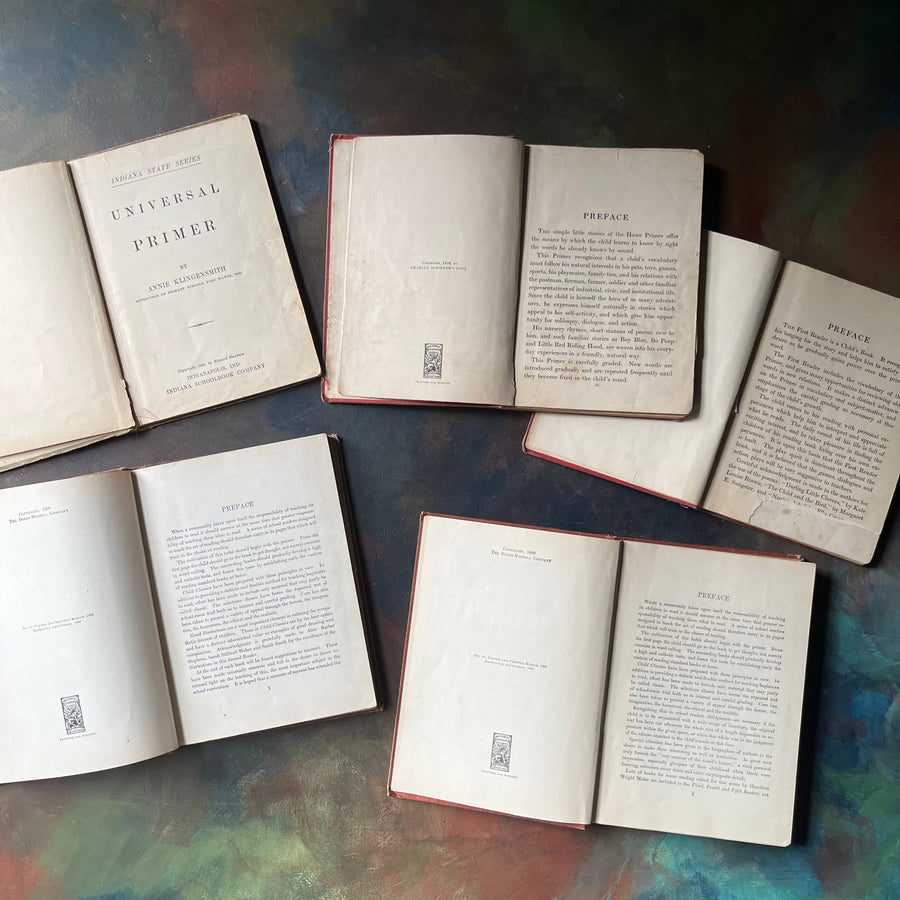 Vintage School Primers Book Set - Log Cabin Vintage