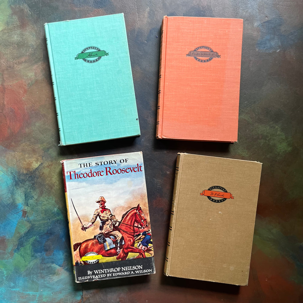 Vintage biography books for children for sale - Log Cabin Vintage