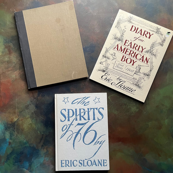 Set of Three Eric Sloane American History Books - Log Cabin Vintage