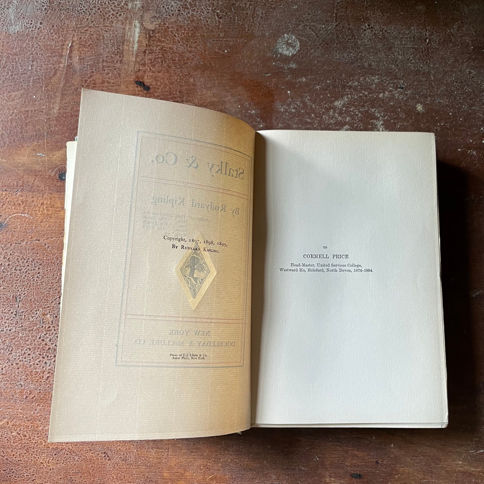 Stalky & Co. by Rudyard Kipling- 1899 Edition - Log Cabin Vintage