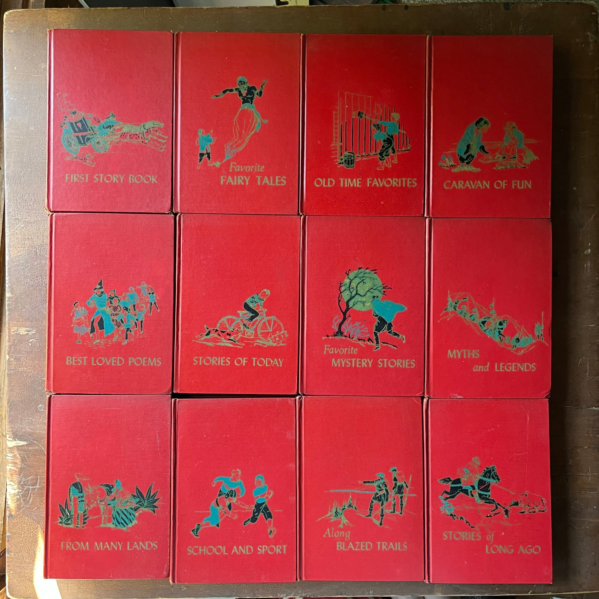 The Children's Hour Complete 16 Book Set - 1953 Edition - Log Cabin Vintage