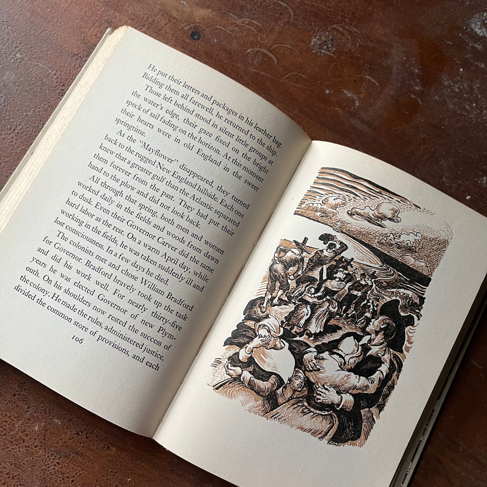 The Landing of the Pilgrims by James Daugherty - Landmark Series Book - Log Cabin Vintage