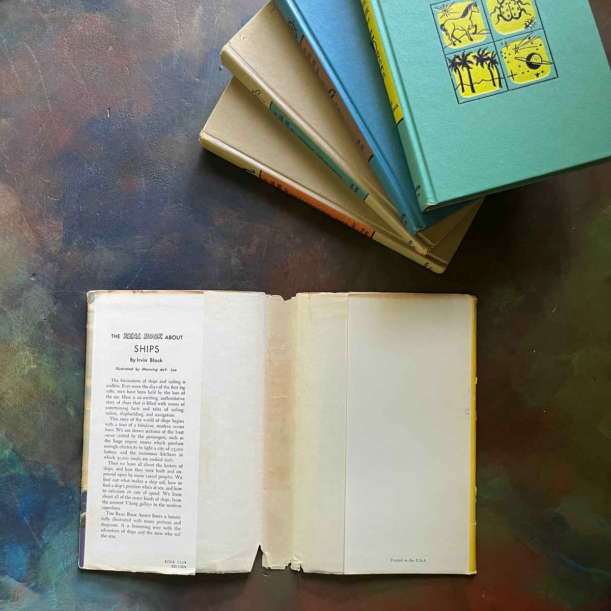 Set of Four The Real Book About Books - Prehistoric Life, Science Expe ...