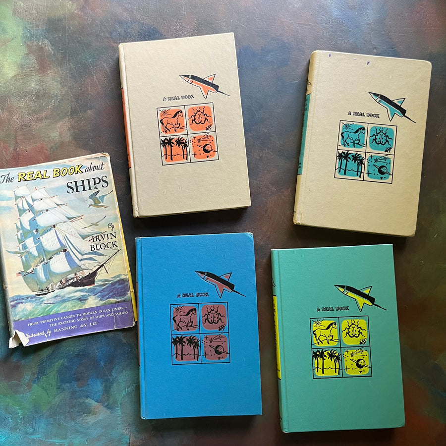 Set of Four The Real Book About Books - Prehistoric Life, Science Expe ...