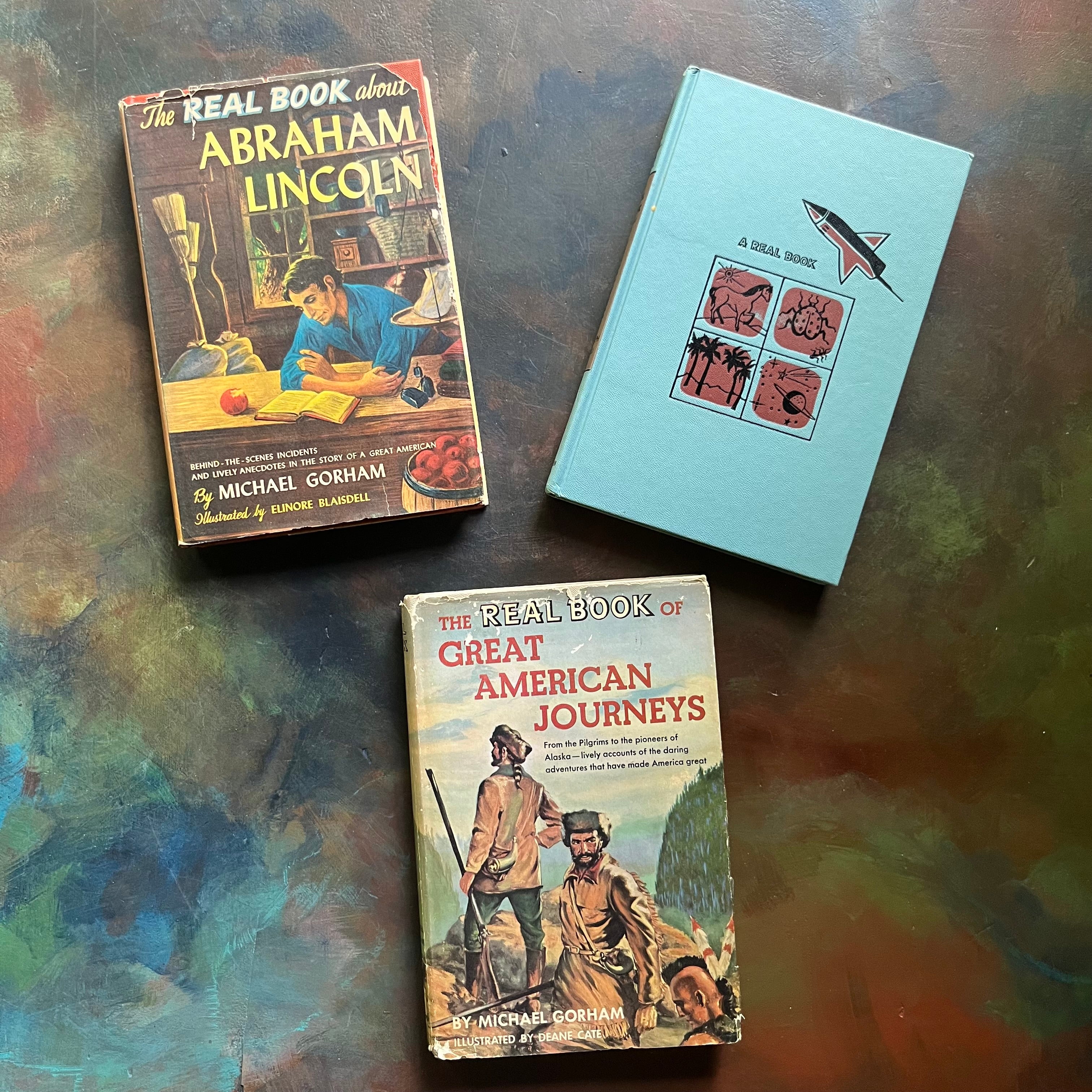 The Real Book About Series Vintage Books - Log Cabin Vintage