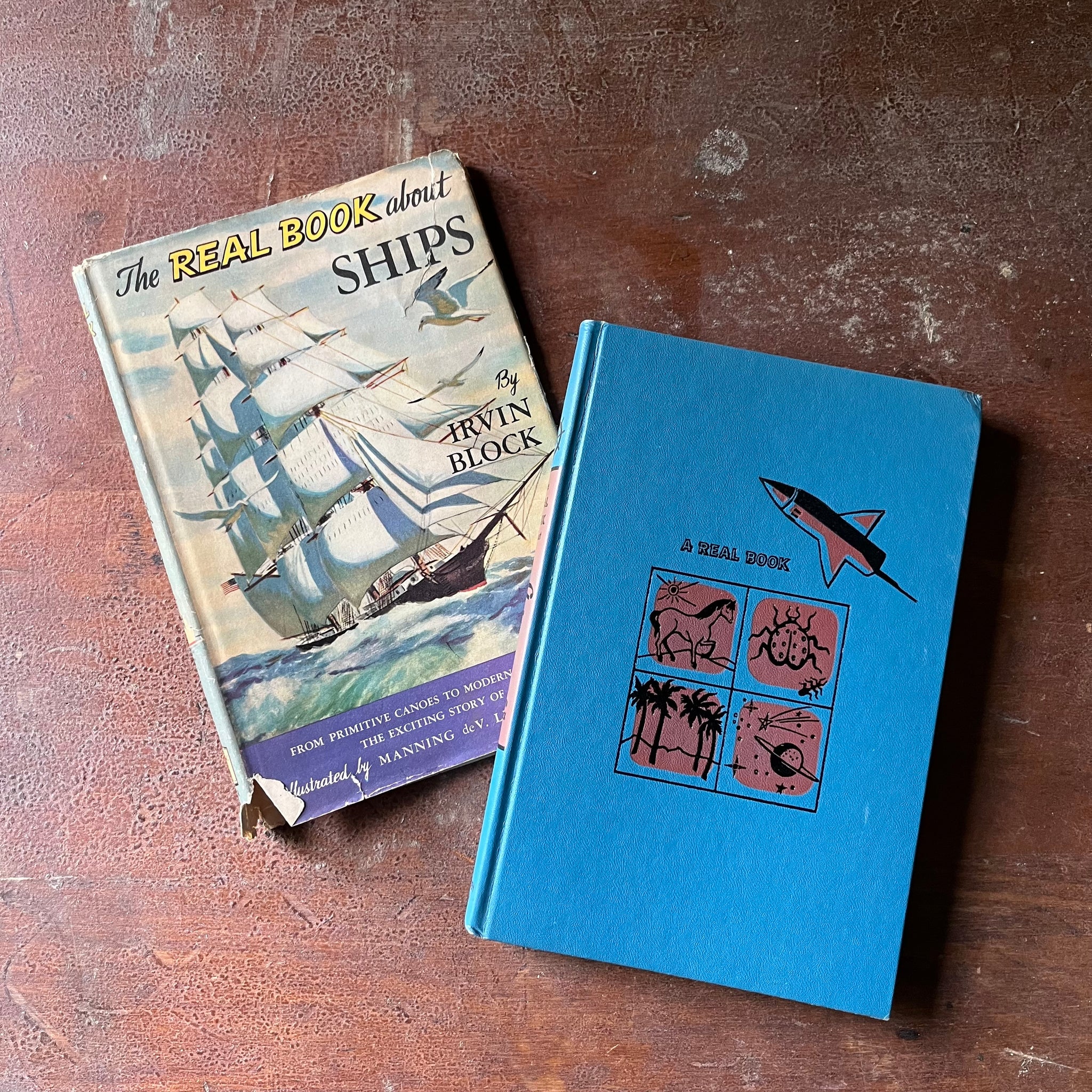 The Real Book About Ships - Children’s History Book - Log Cabin Vintage