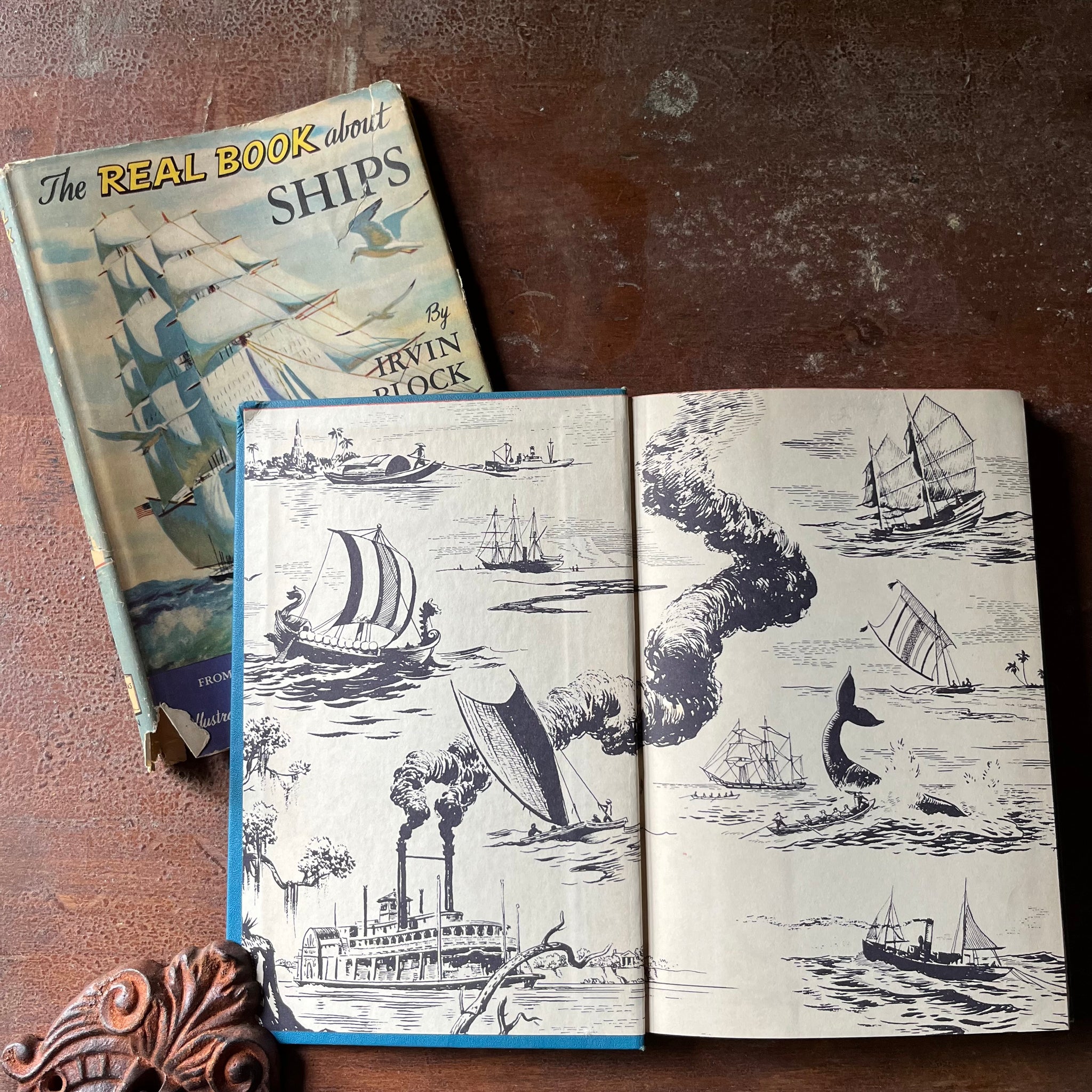 The Real Book About Ships - Children’s History Book - Log Cabin Vintage