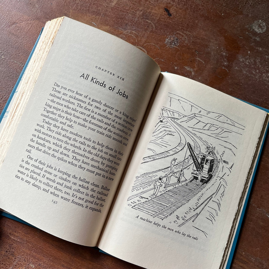 The Real Book About Trains - Children’s History Book - Log Cabin Vintage