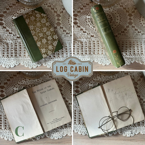 RESERVED - Antique Edition of The House of the Seven Gables - Log Cabin ...