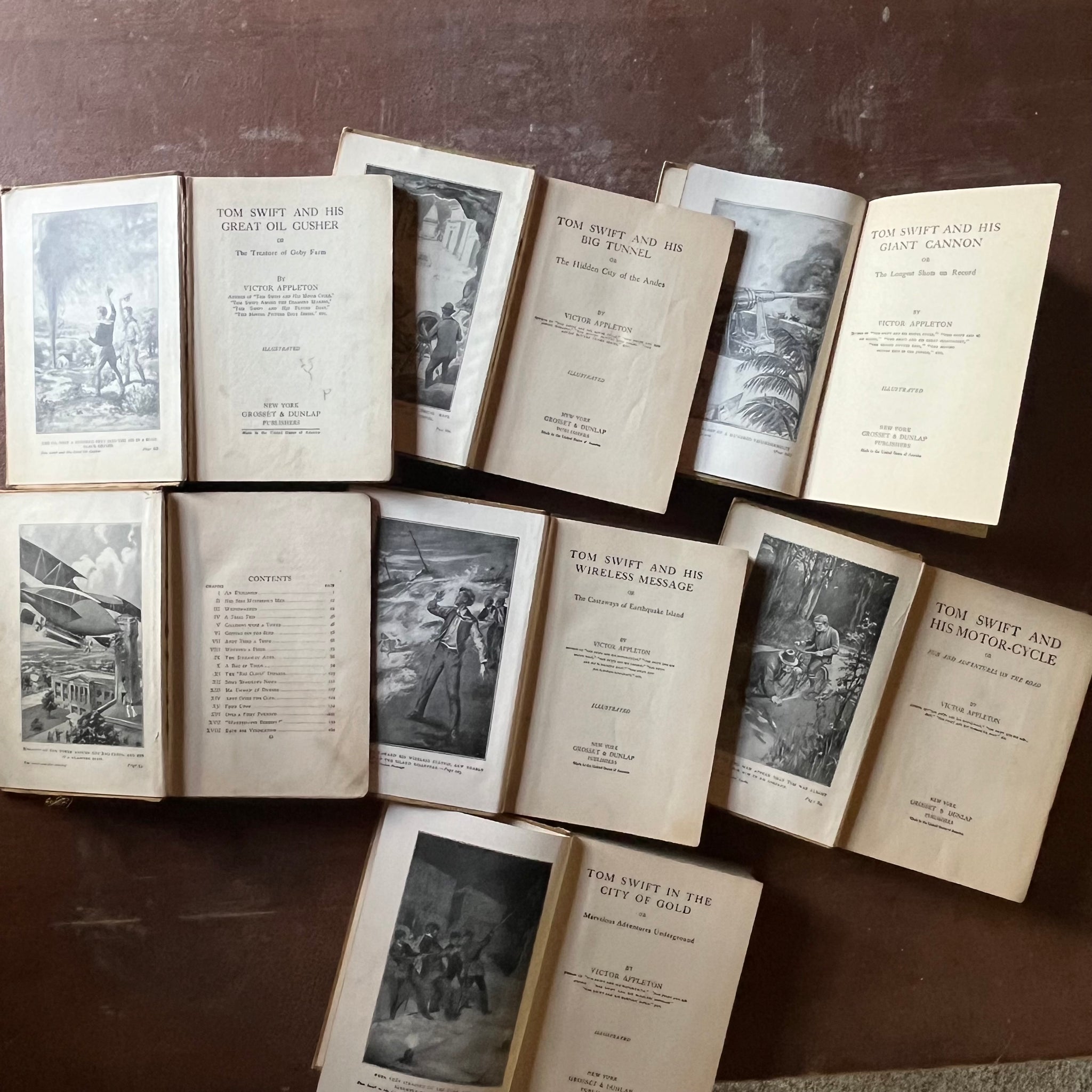 Vintage Tom Swift Book Set (7 Books) by Victor Appleton - Log Cabin Vintage