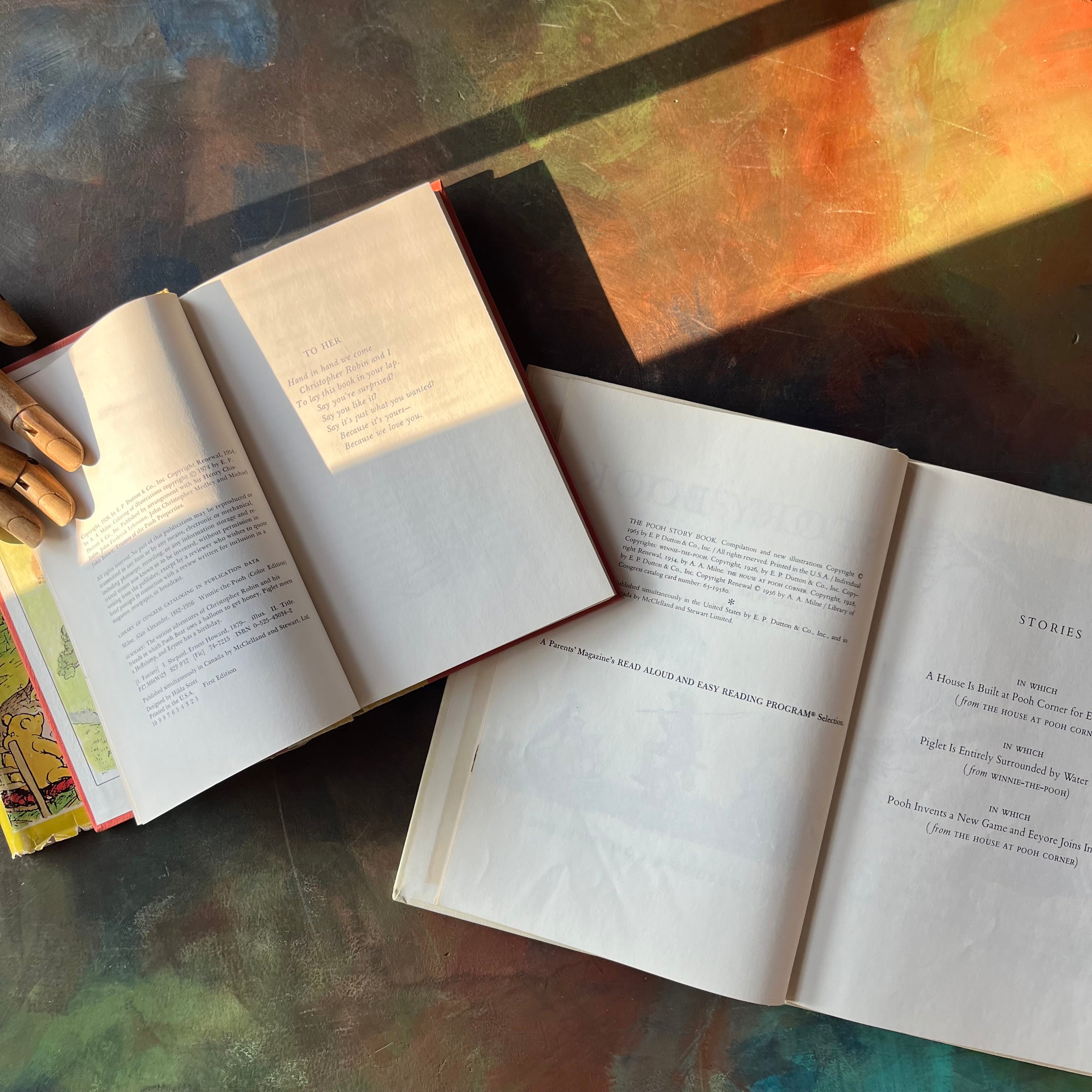 Winnie The Pooh and The Pooh Story Book by A. A. Milne - Log Cabin Vintage