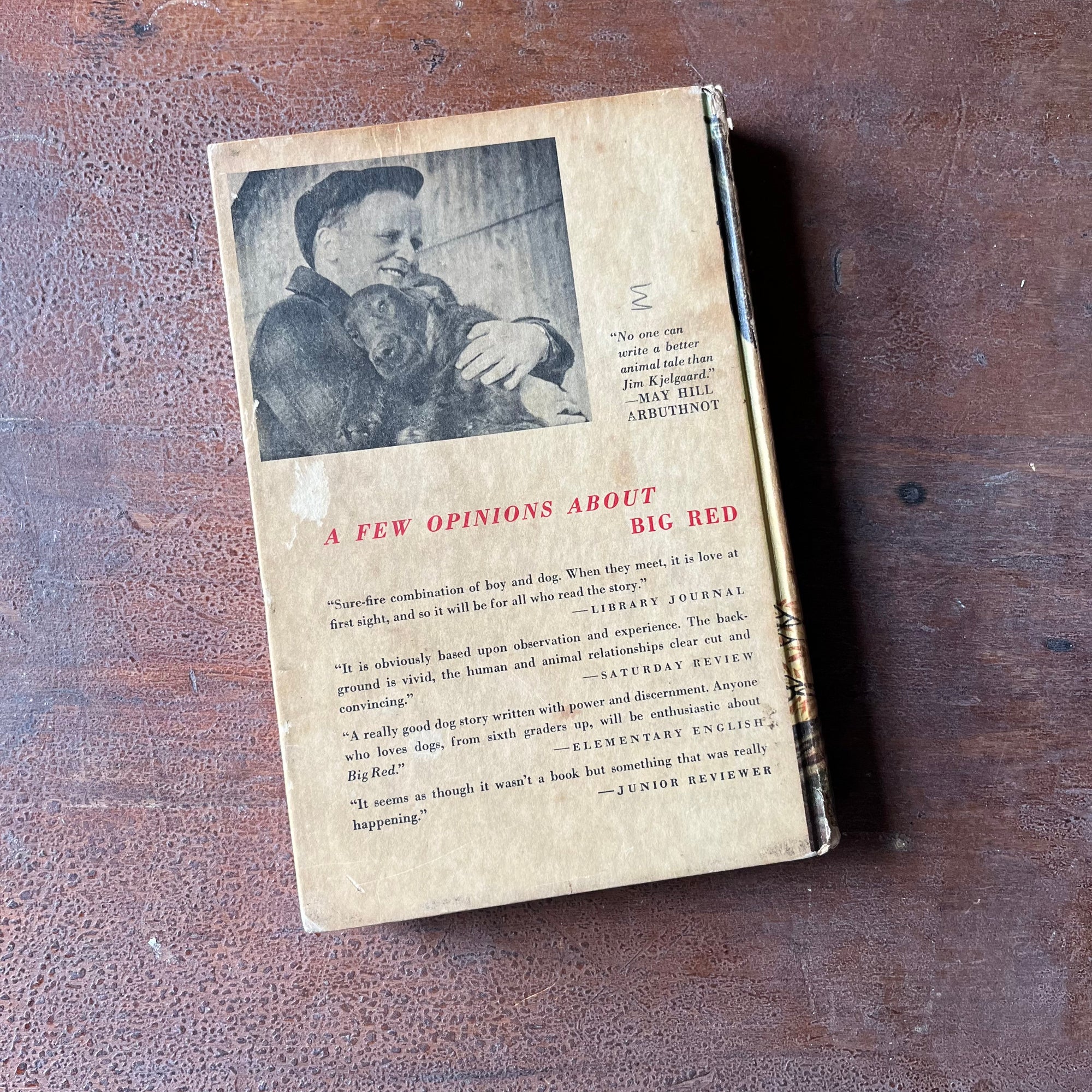 Big Red by Jim Kjelgaard - 1945 Edition - Log Cabin Vintage