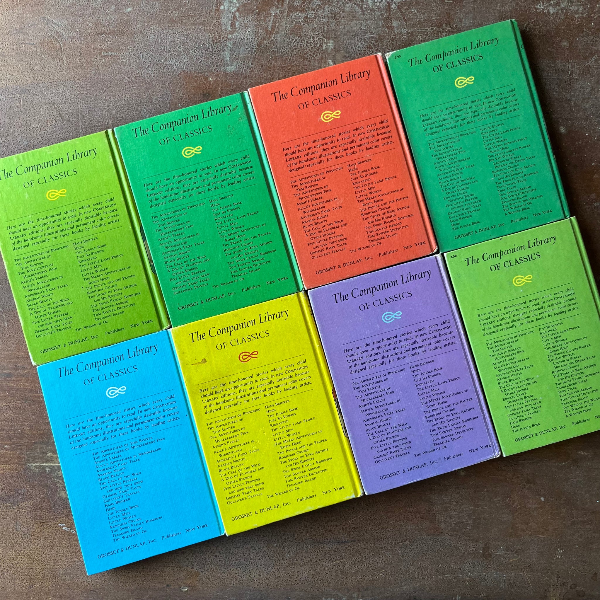 Companion Library 8 Book Set - 1950's Children's Books - Log Cabin Vintage