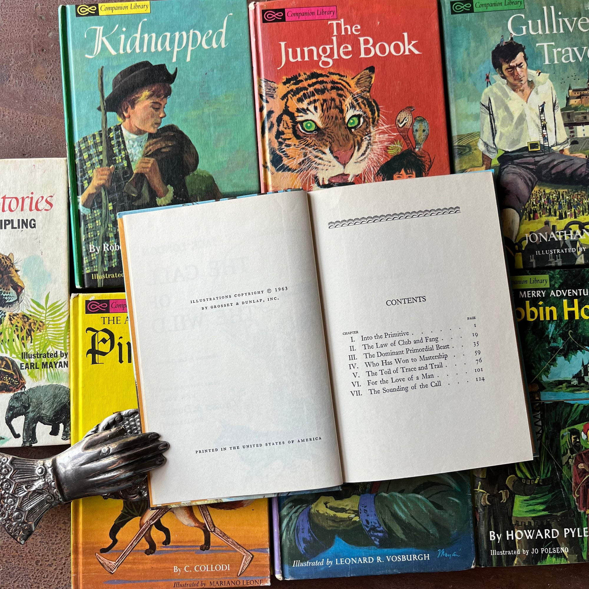 Companion Library 8 Book Set - 1950's Children's Books - Log Cabin Vintage