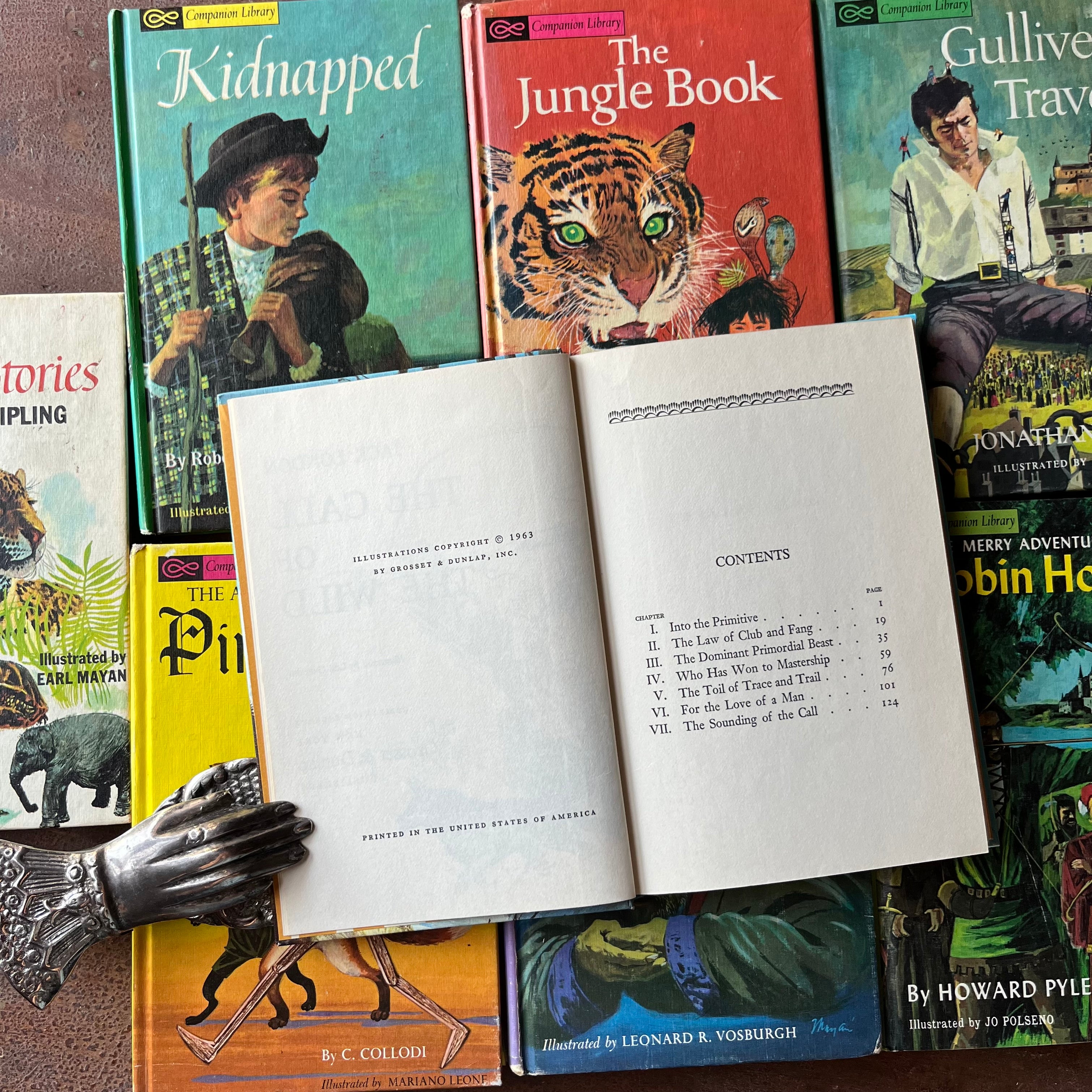 Companion Library 8 Book Set - 1950's Children's Books - Log Cabin Vintage