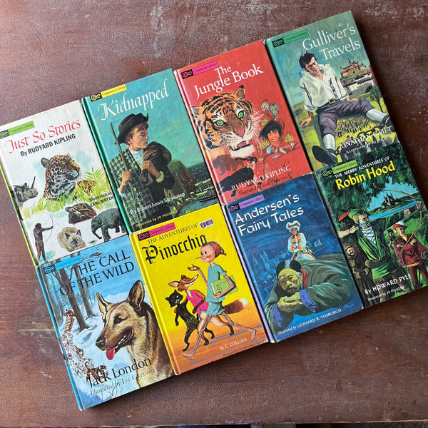 Companion Library 8 Book Set - 1950's Children's Books - Log Cabin Vintage