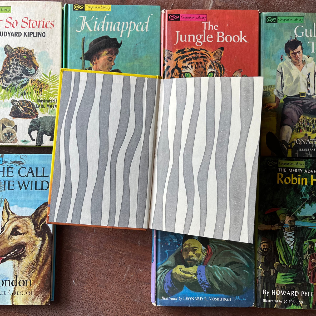 Companion Library 8 Book Set - 1950's Children's Books - Log Cabin Vintage