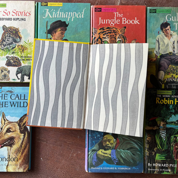 Companion Library 8 Book Set - 1950's Children's Books - Log Cabin Vintage