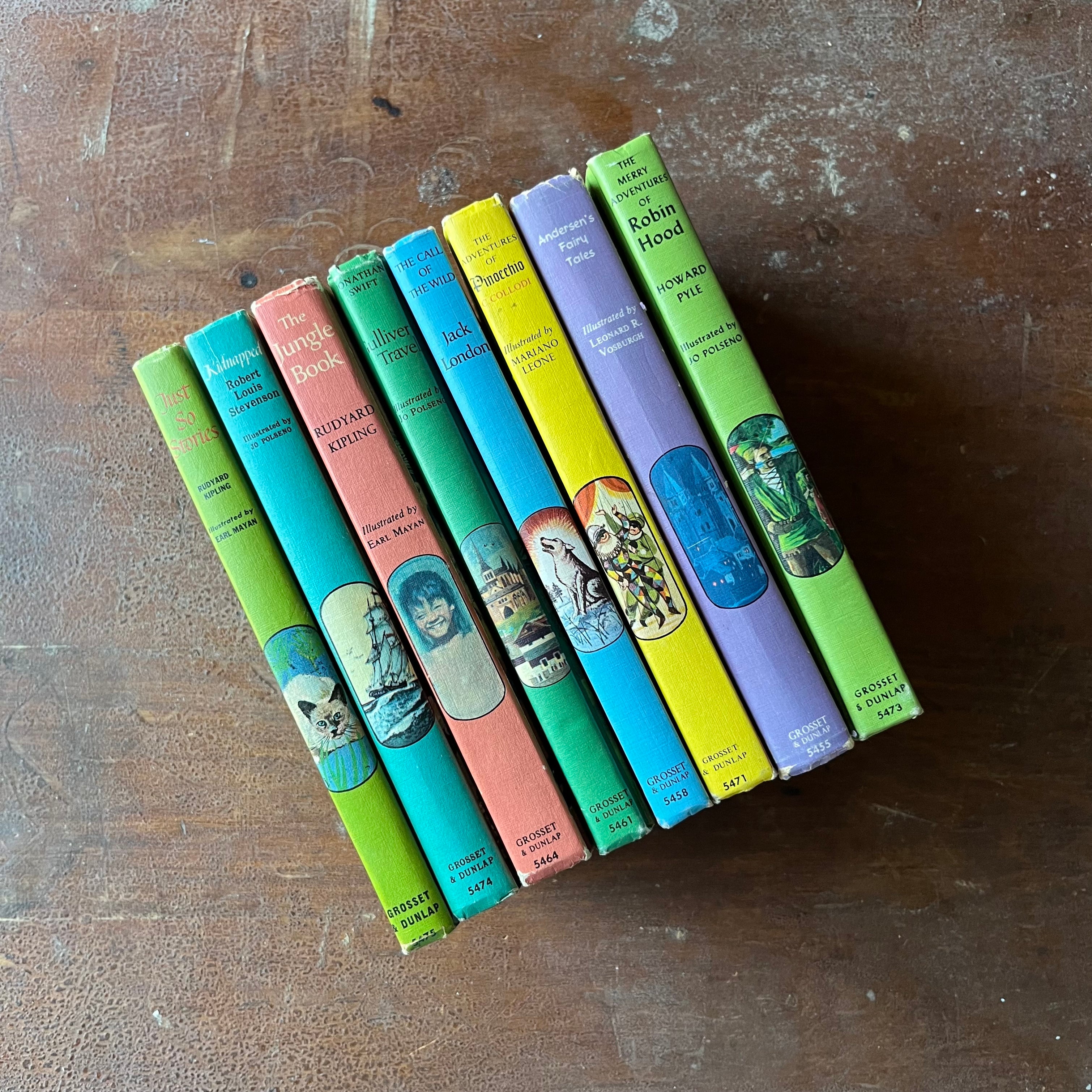 Companion Library 8 Book Set - 1950's Children's Books - Log Cabin Vintage