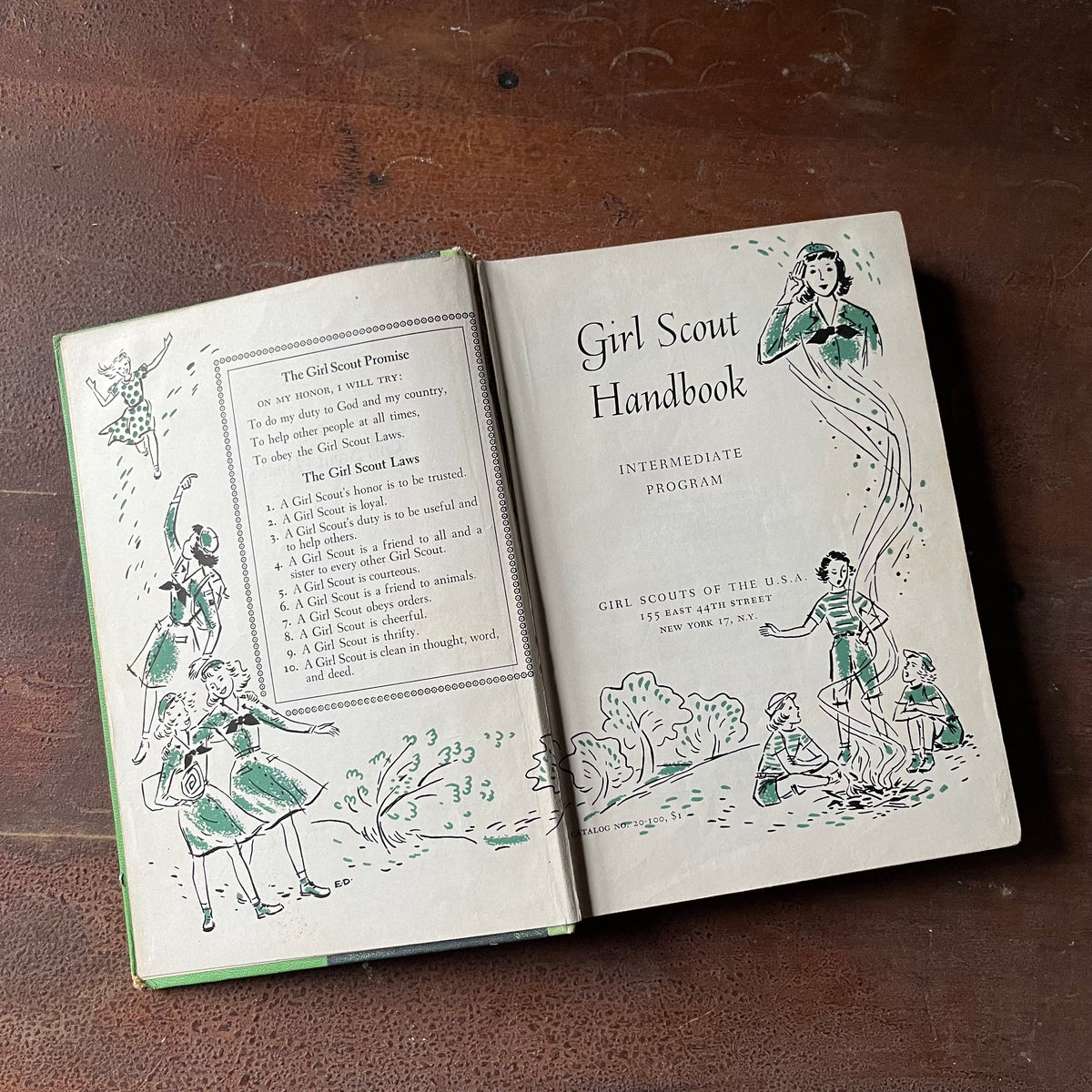 Girl Scout Handbook: Intermediate Program - 1954 Edition - Log Cabin ...