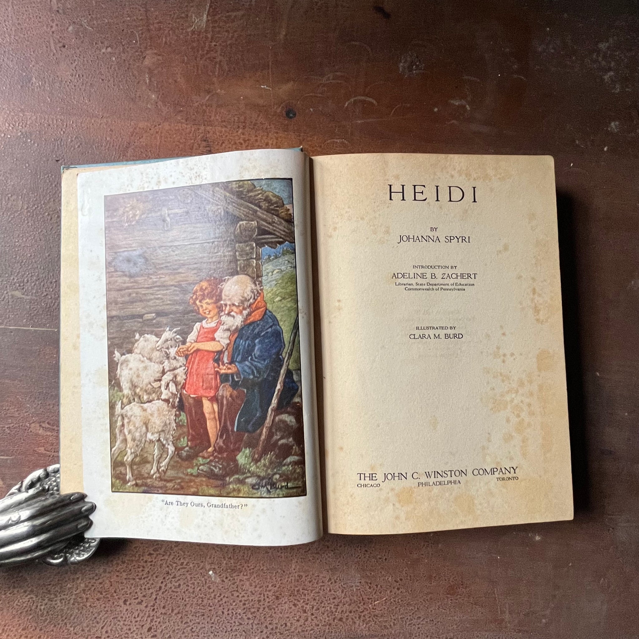 Heidi by Johanna Spyri - 1924 The John C. Winston Company - Log Cabin ...