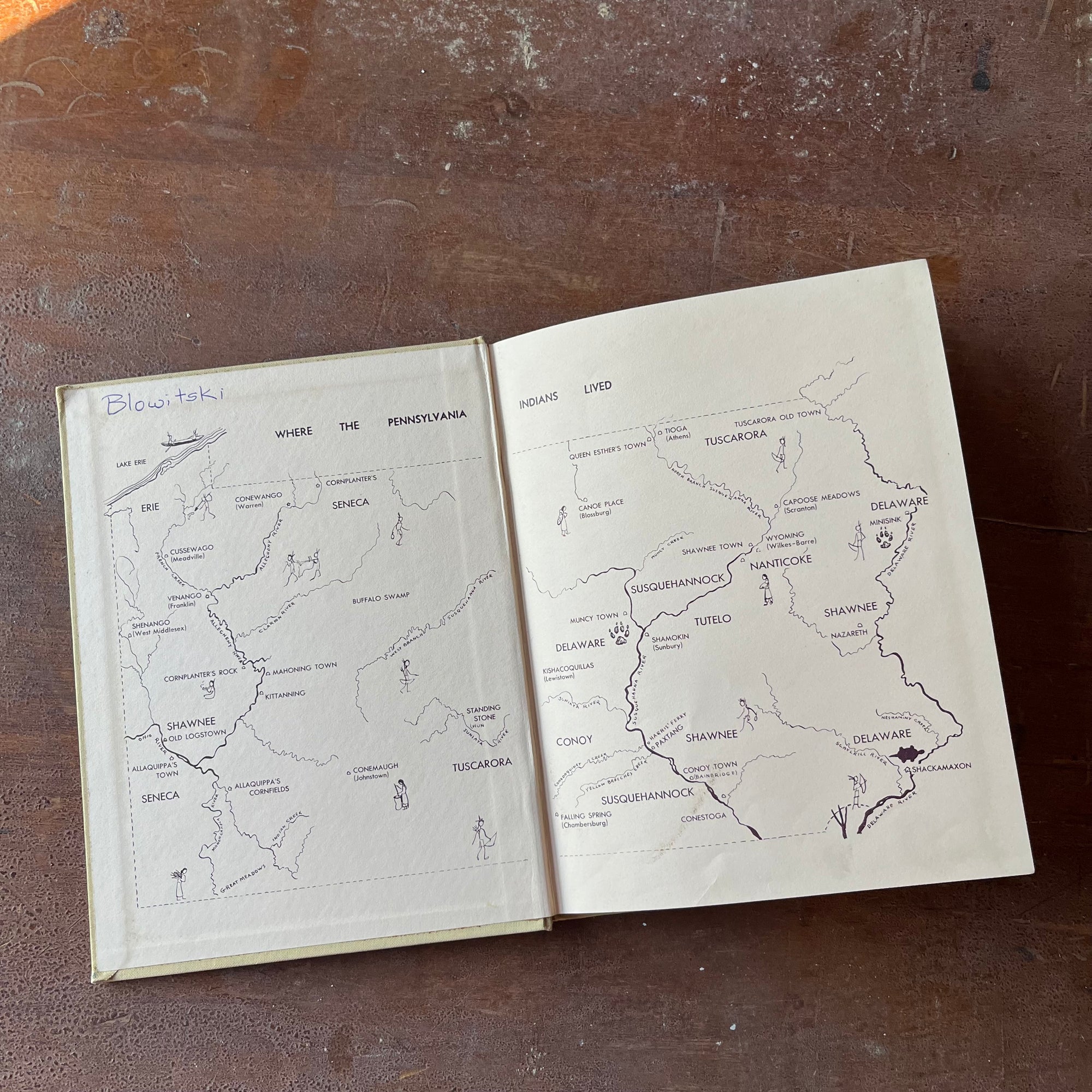 Indians of Pennsylvania by Lucille Wallower 1965 Edition - Log Cabin ...