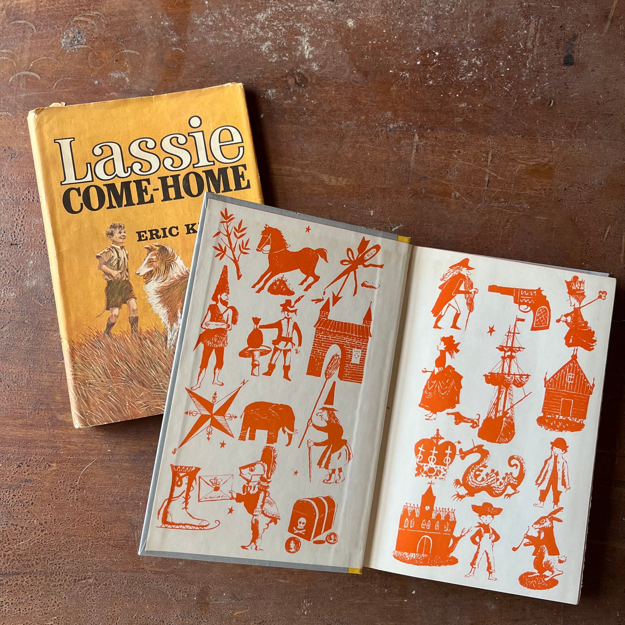 Lassie Come Home - a 1964 Junior Deluxe Editions Hardcover Book - Log ...