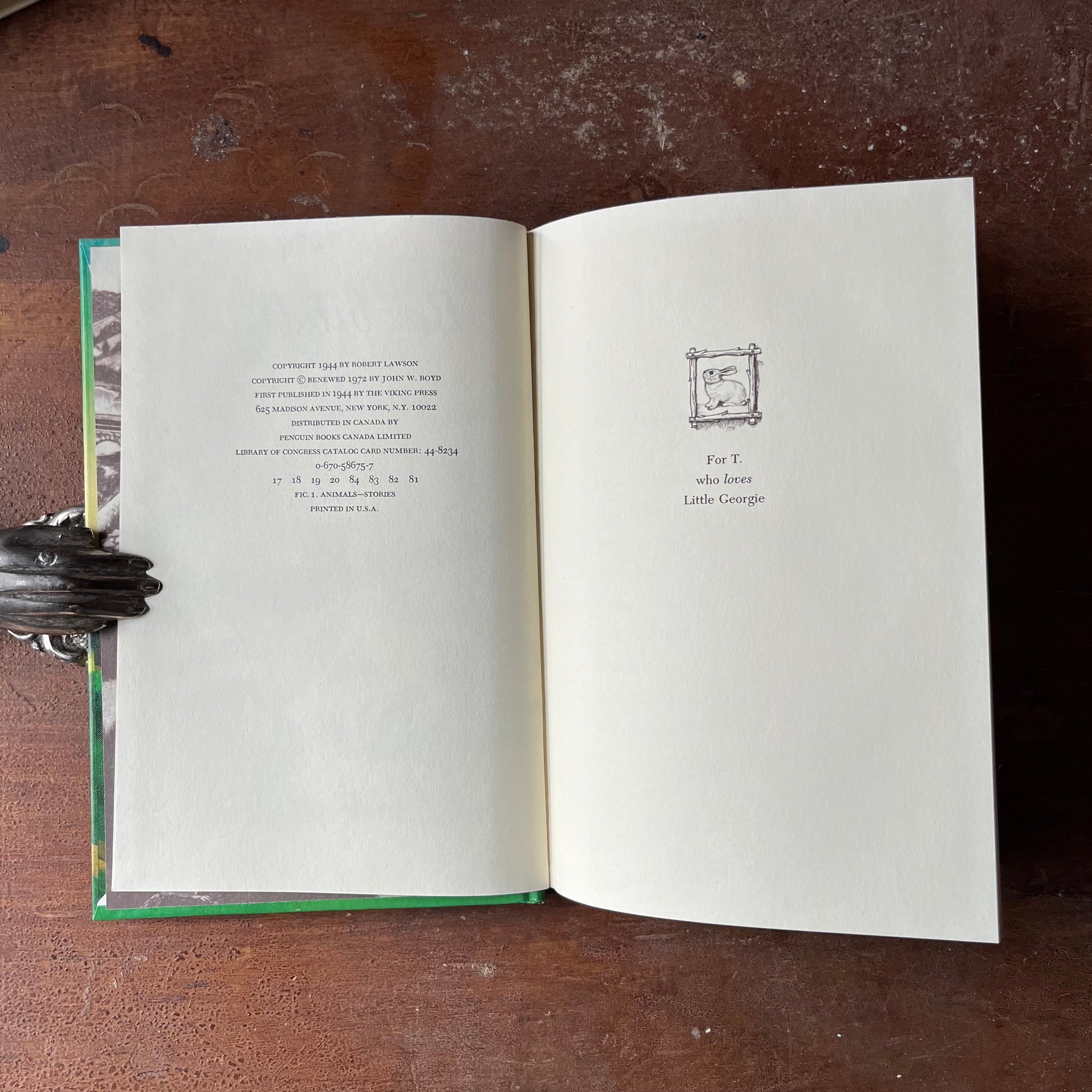 Rabbit Hill by Robert Lawson 1972 Edition - Log Cabin Vintage