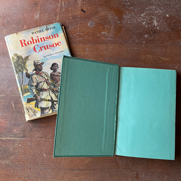 Robinson Crusoe - a 1945 Junior Deluxe Editions Book with Dust Jacket ...