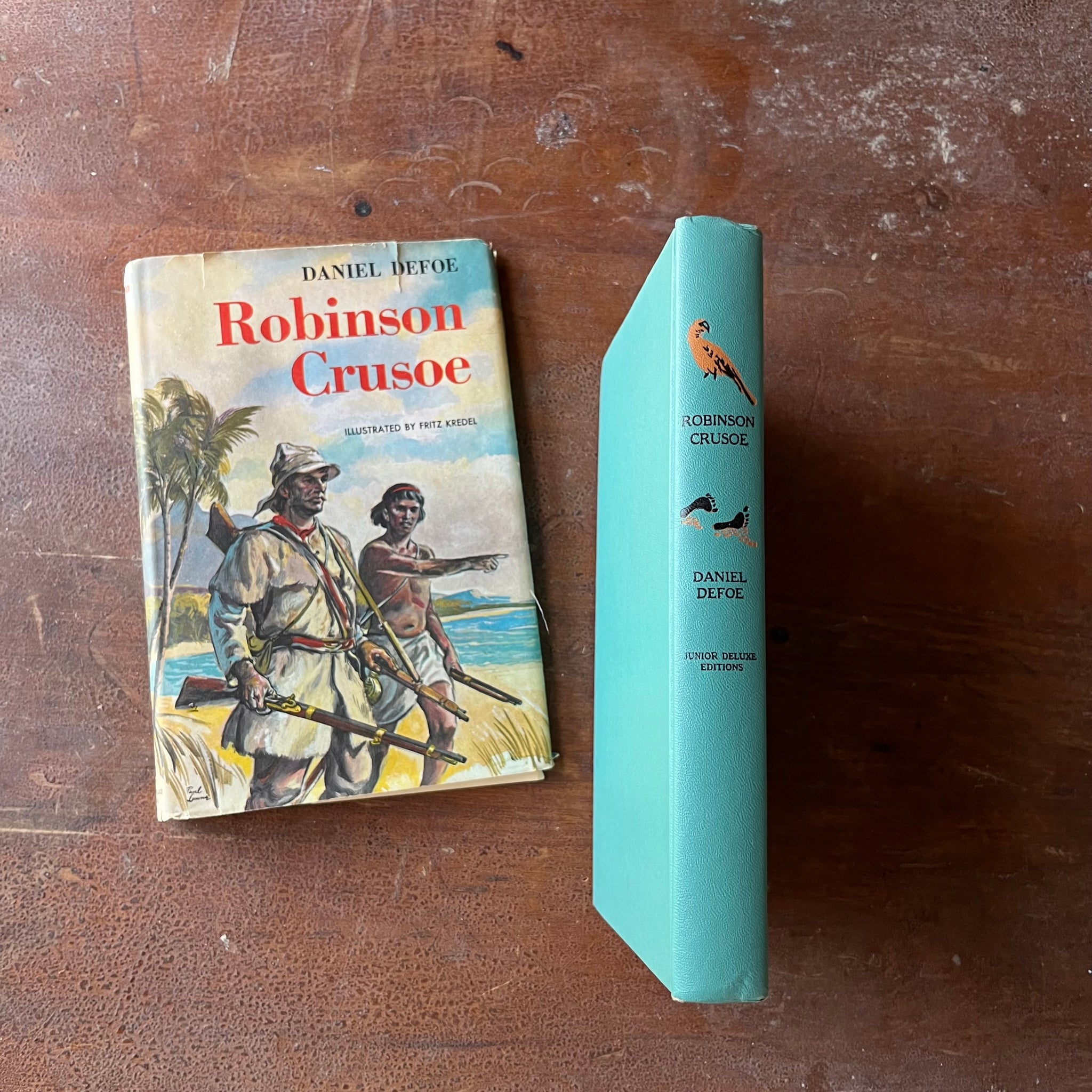 Robinson Crusoe - a 1945 Junior Deluxe Editions Book with Dust Jacket ...
