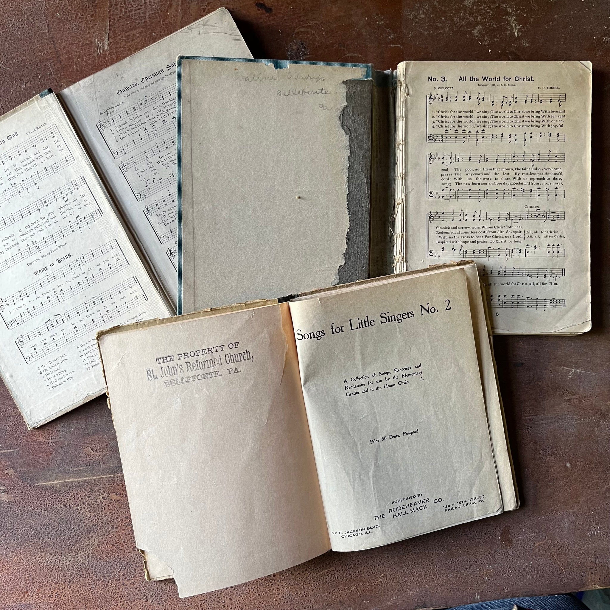 Set of Three Hymnals - Vintage Religious Songbooks - Log Cabin Vintage