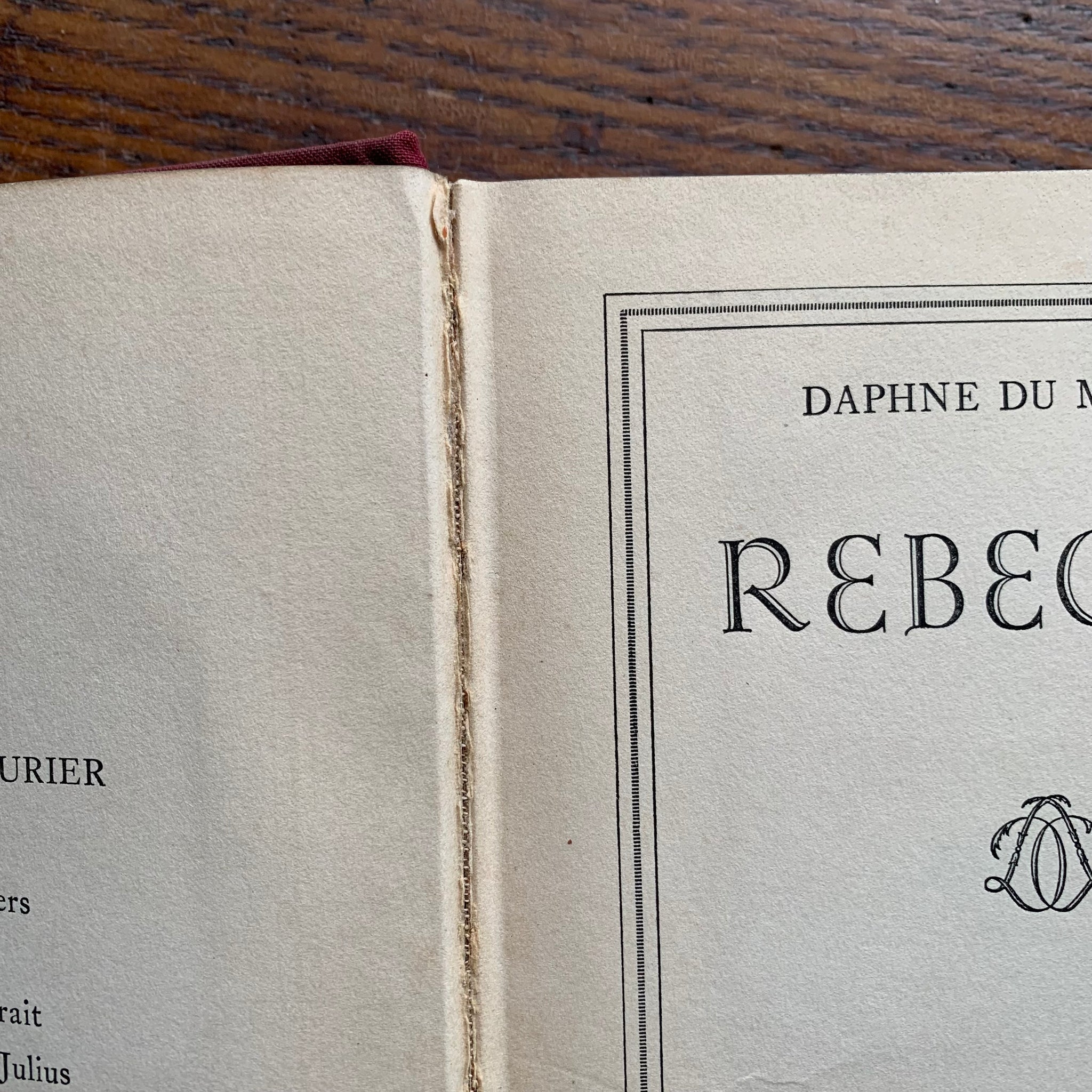 Rebecca by Daphne du Maurier - 1938 First American Edition - Doubleday ...